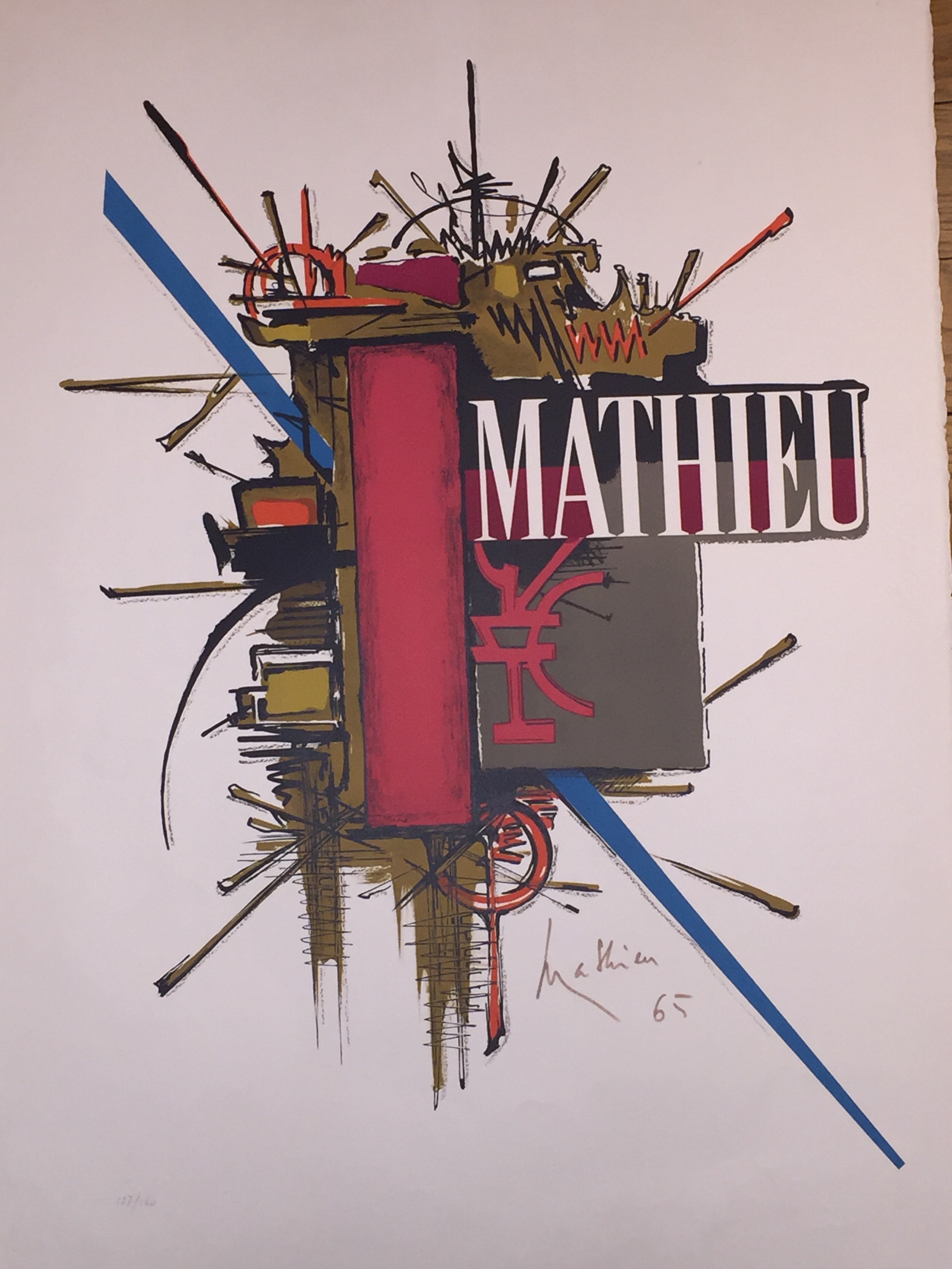 Mathieu par Georges Mathieu, 1965 | Edition | Artsper (113611)