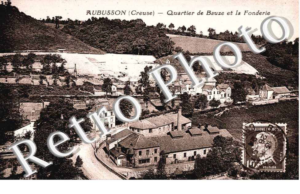 reproduction cartes postales anciennes Quartier de Bauze et la fonderie ...