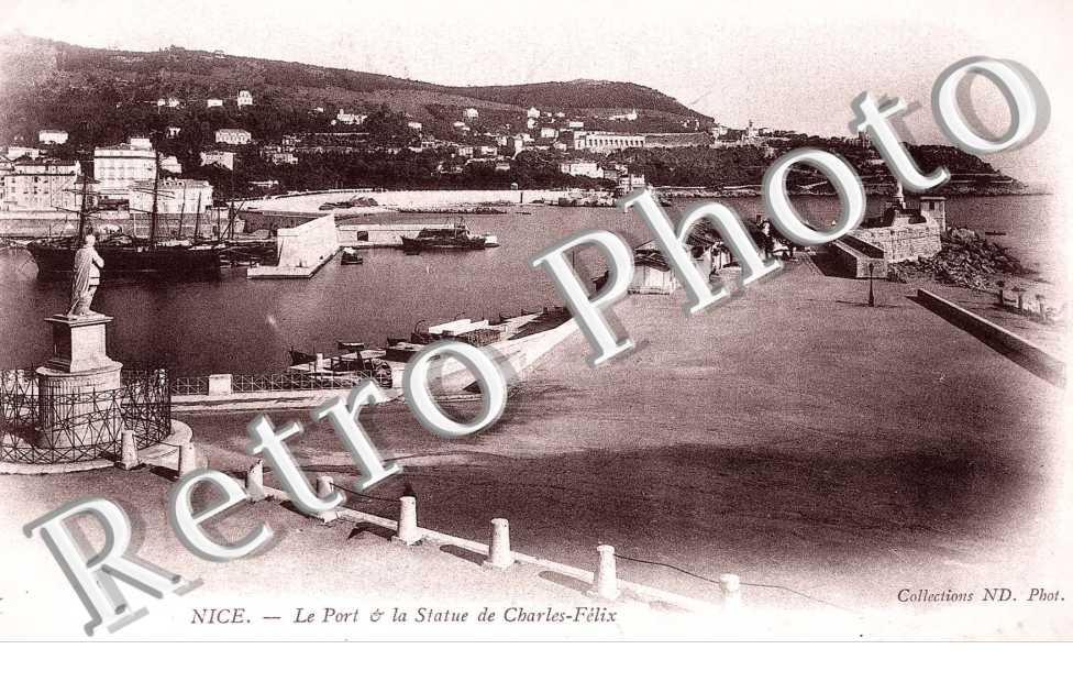 cadeau original avec photo le Port et la Statue de Charles-Felix 06 NICE