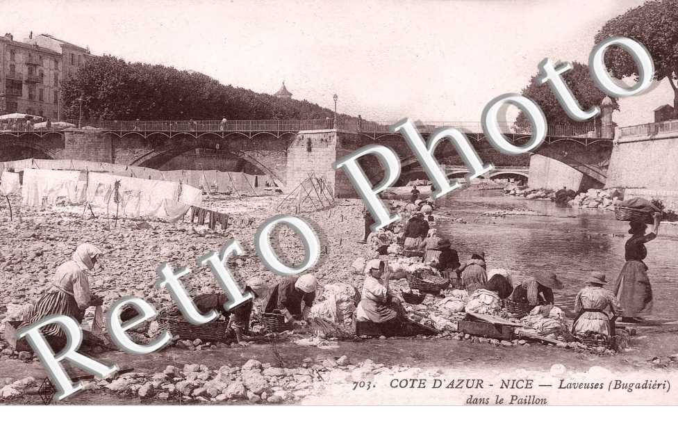 photo village 1900 Laveuses dans le Paillon 06 NICE
