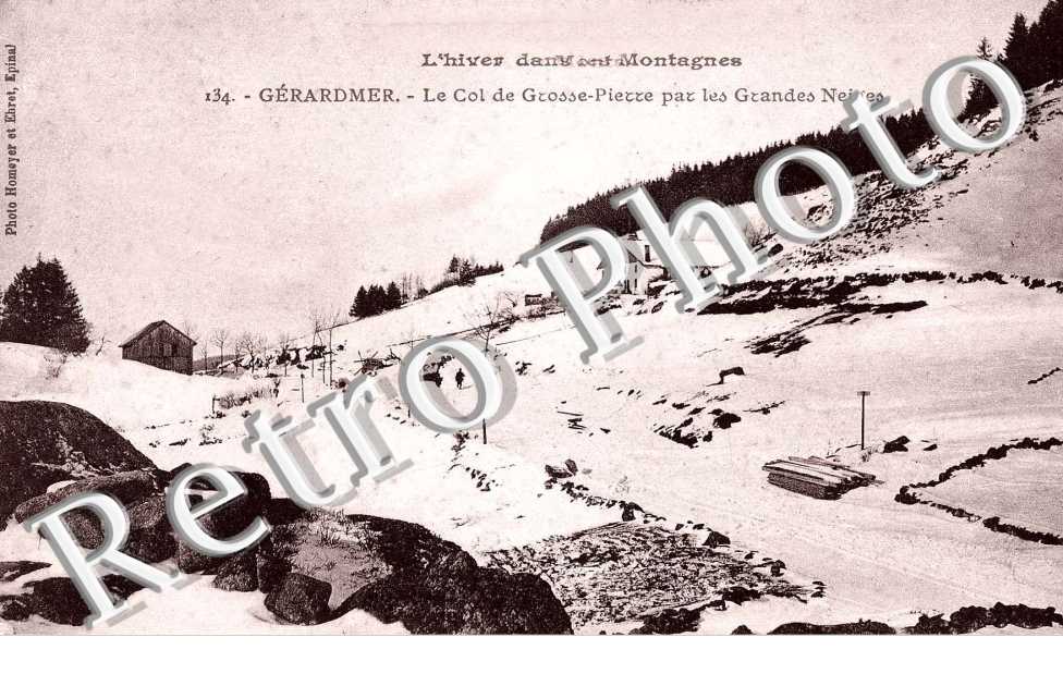 photo carte postale ancienne le Col de Grosse Pierre 88 GERARDMER