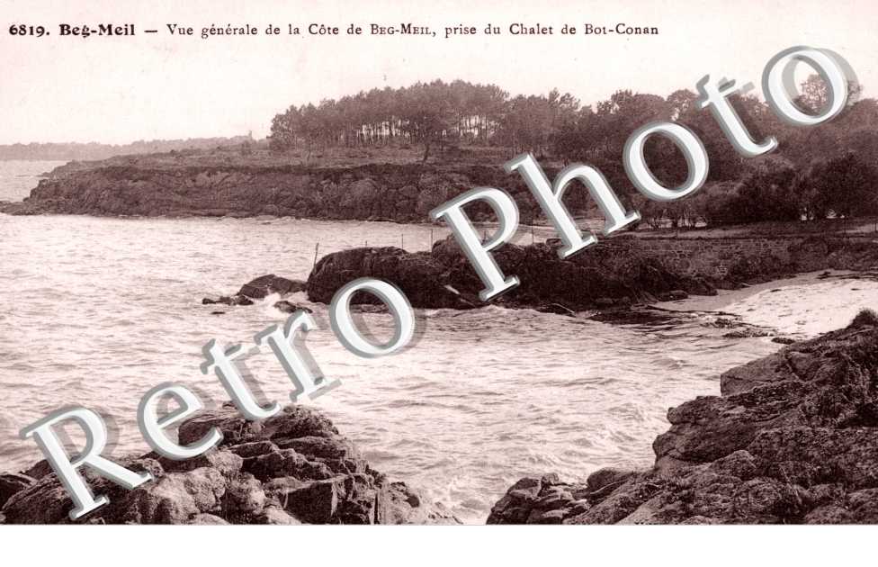 photo village 1900 Vue Generale de la Cote de Beg-Meil prise du Chalet ...
