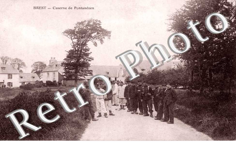 reproduction cartes postales anciennes Caserne de Pontanezen 29 BREST