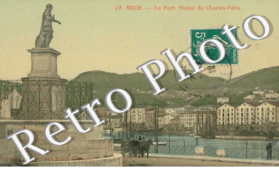 cadeau photo original personnalisé le Port, Statue de Charles-Felix 06 NICE