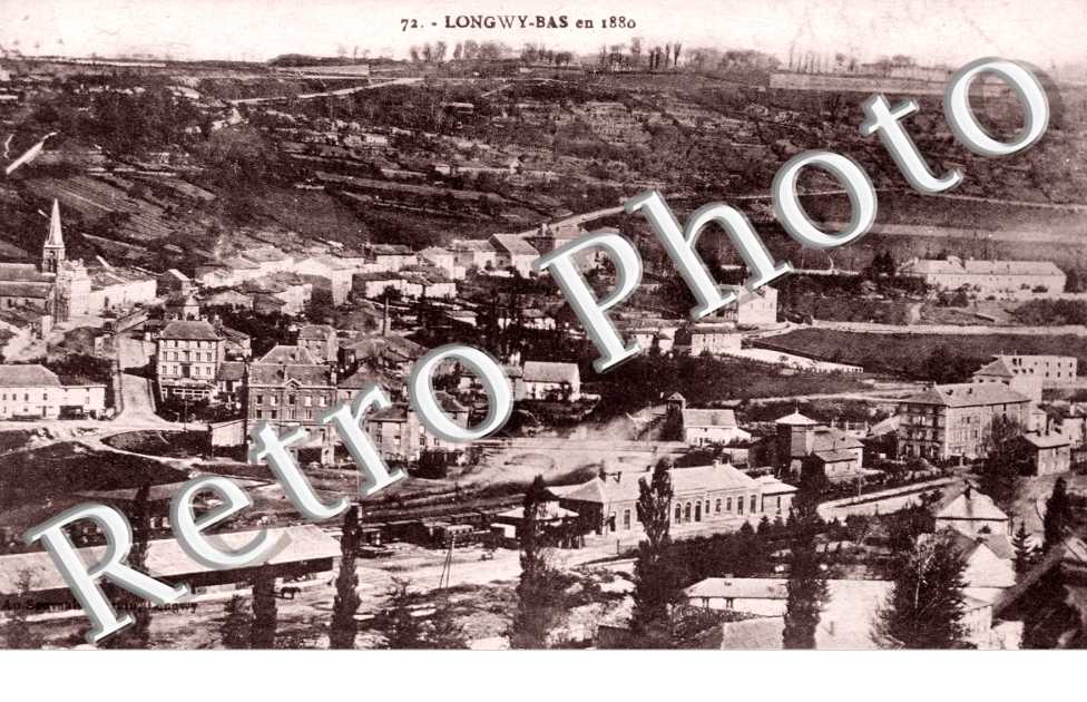 photo ancienne village Longwy bas en 1880 54 LONGWY
