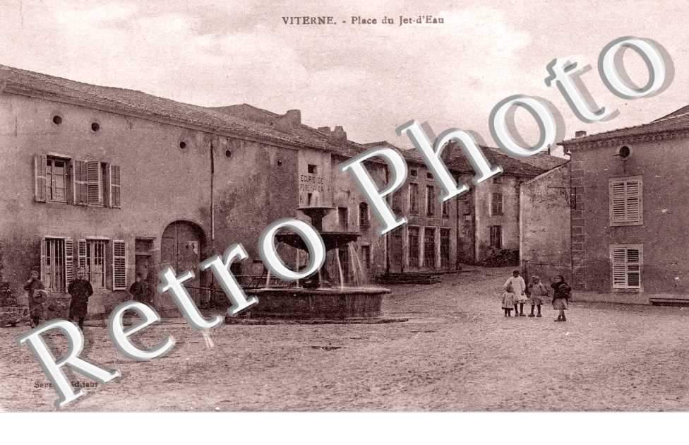 agrandissement carte postale Place du Jet d'eau 54 VITERNE