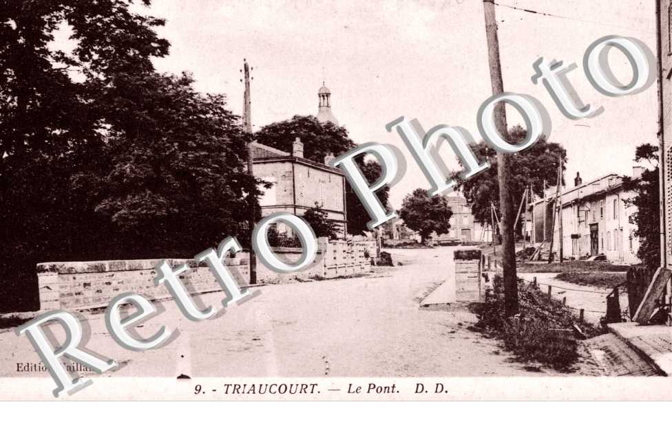 agrandissement carte postale Le Pont 55 TRIAUCOURT