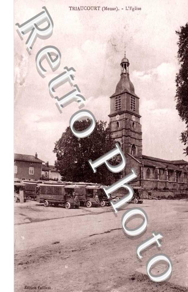 reproduction cartes postales anciennes l'Eglise 55 TRIAUCOURT