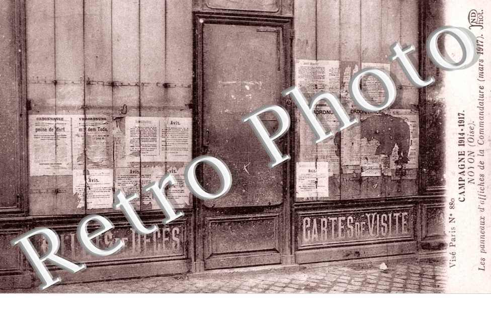 régions autrefois les Panneaux d'affiches de la Commandature mars 1917 ...