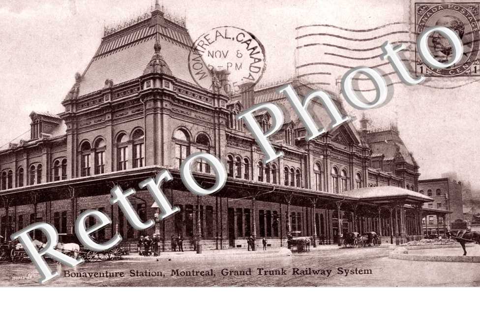 photo village 1900 Bonaventure Station Grand Trunk Railway System CA ...