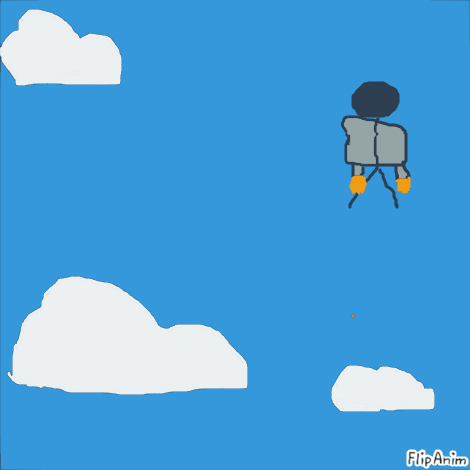 guy flys off with Jetpack - FlipAnim