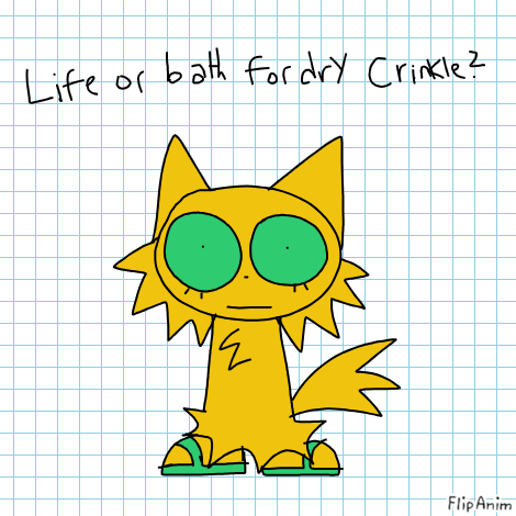 Life or bath for dry crinkle - FlipAnim