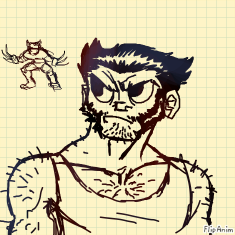Wolverine doodle - FlipAnim
