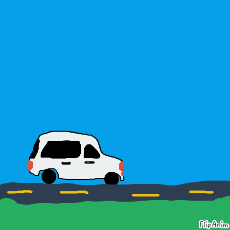car with blinking headlights - FlipAnim