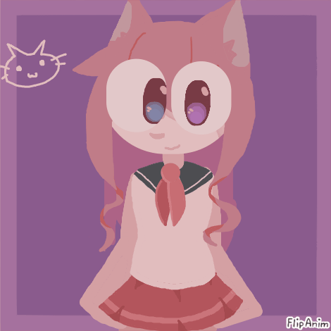 Pink Catgirl :3 - FlipAnim