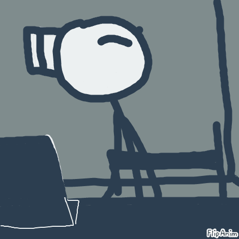 Stick man sees something bad - FlipAnim