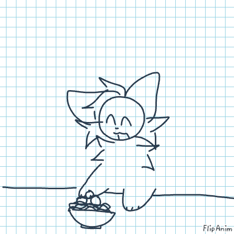 a kitty dinner - FlipAnim