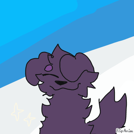 Dog sits and stares - FlipAnim