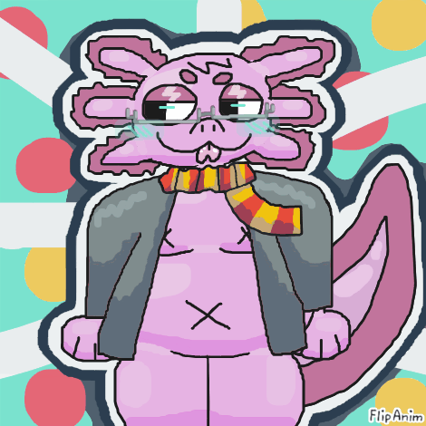 cool fat axolotl guy - FlipAnim