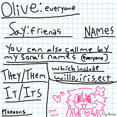 names and pronouns - FlipAnim