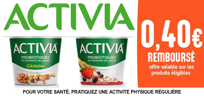 Bon de réduction Activia, Promotion Activia sur mes bons plans