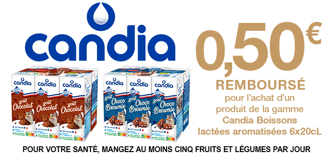 Candia goût chocolat et goût choco-brownie | Fidme Courses