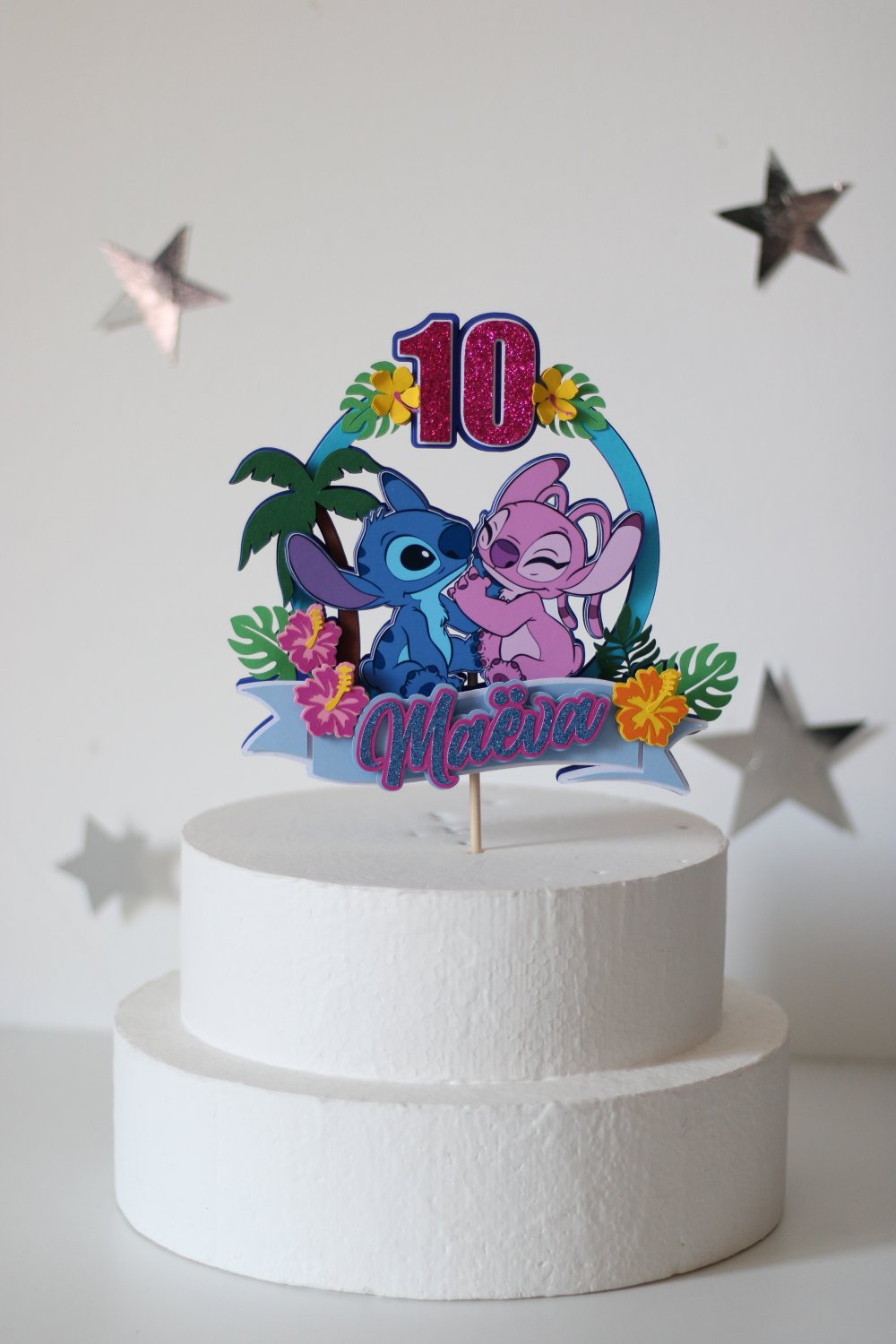 Cake topper stitch - décoration pour gâteau d'anniversaire stitch ...