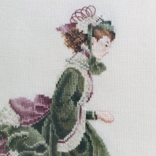 Tableau broderie point de croix - Un grand marché