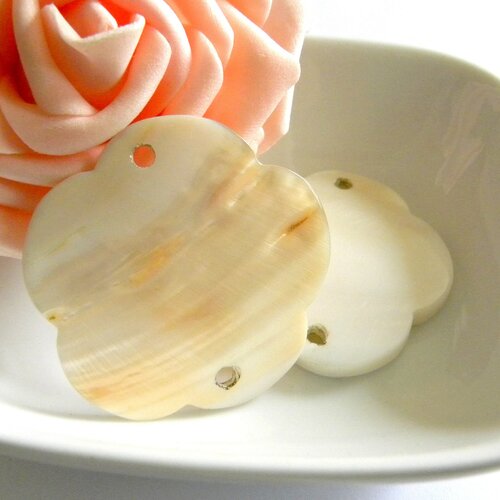 Perle sequin nacre, perle nacre fleur, perle plate peinte, perle ronde ...