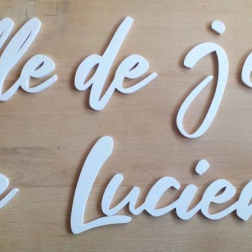Salle de jeux - mots décoratifs en bois pour décor mural/porte - Un ...