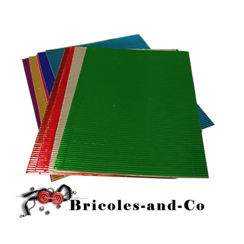 Papier carton ondulé métallisé 10 feuilles a4 - Un grand marché