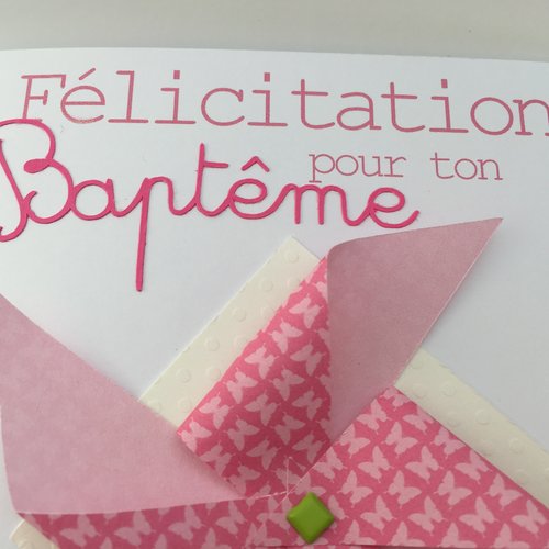 Carte De Félicitations Pour Un Baptême Moulin à Vent Rose Un Grand Marché