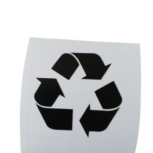 3 stickers, symbole de recyclage, logos pour tri, organisation déchets ...