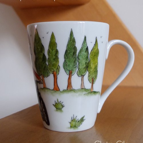 Mug en porcelaine peint à la main "ludo" - Un grand marché