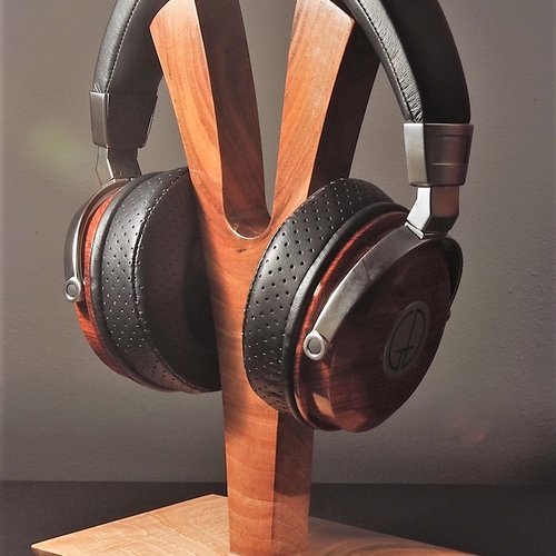 Porte casque, hifi, casque, headphone, bois, chêne, noyer, merisier ...