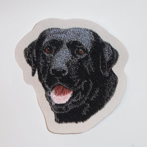 Écusson patch brodé labrador applique thermocollant broderie chien ...