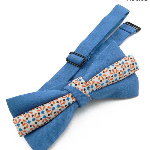 Noeud papillon original pour enfant, bleu à motif - mariage, cérémonie ...
