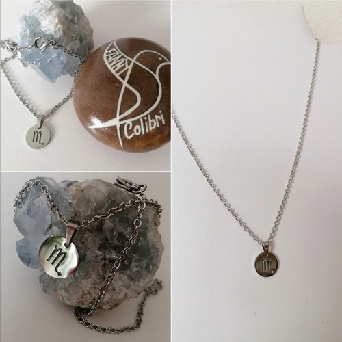 Collier inox astro scorpion - Un grand marché