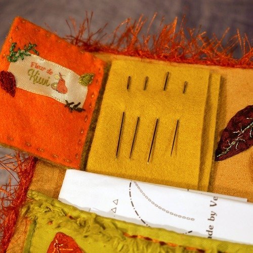 Accessoire mercerie, carnet à ouvrage, rangement broderie style forêt ...
