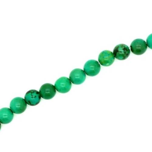 Perle turquoise véritable 4 mm darkseagreen x 4 - Un grand marché