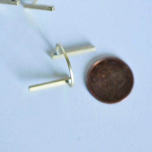 Bague barre acier doré minimaliste,creation bijou,bague barre,bague ...