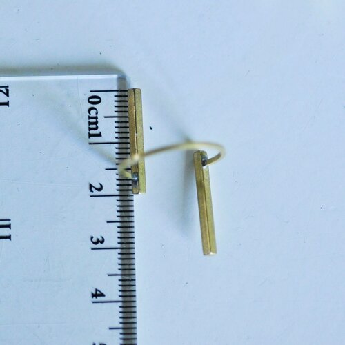 Bague barre acier doré minimaliste,creation bijou,bague barre,bague ...