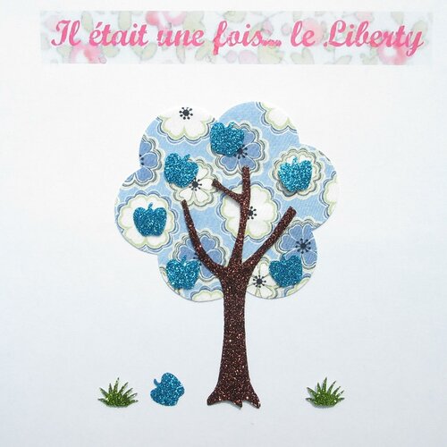 Patch à repasser pommier appliqué thermocollant liberty arbre + pommes ...