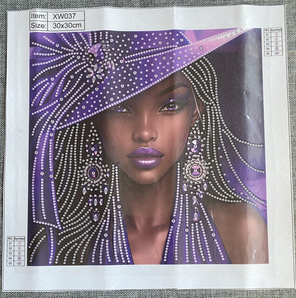 Kit diamond painting partiel, à réaliser soi-même, format 30x30 cm ...