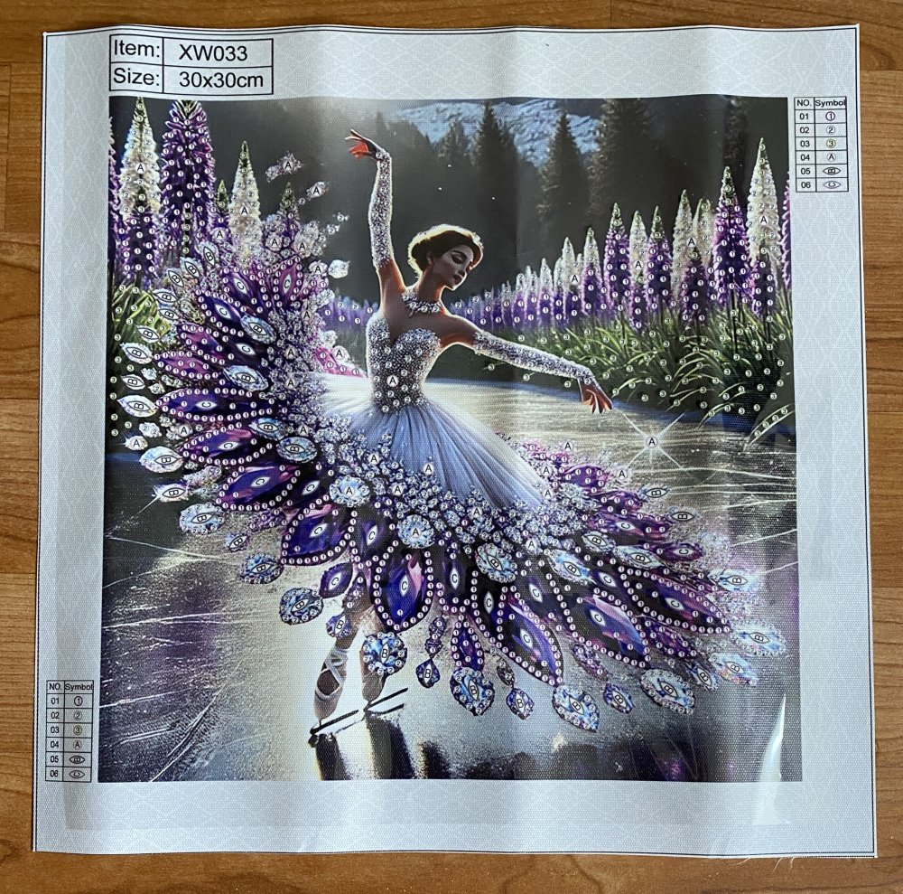 Kit diamond painting partiel à réaliser soi-même, format 30x30 cm, la ...