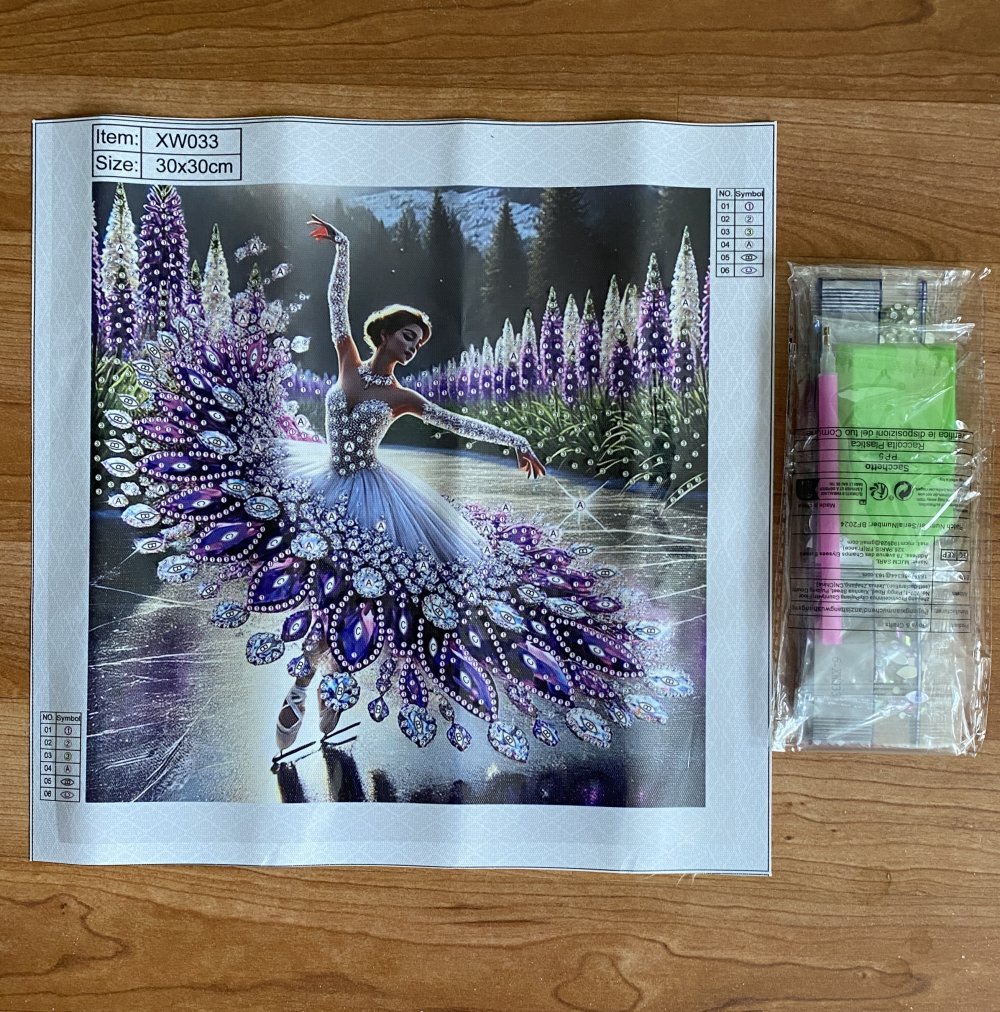 Kit diamond painting partiel à réaliser soi-même, format 30x30 cm, la ...