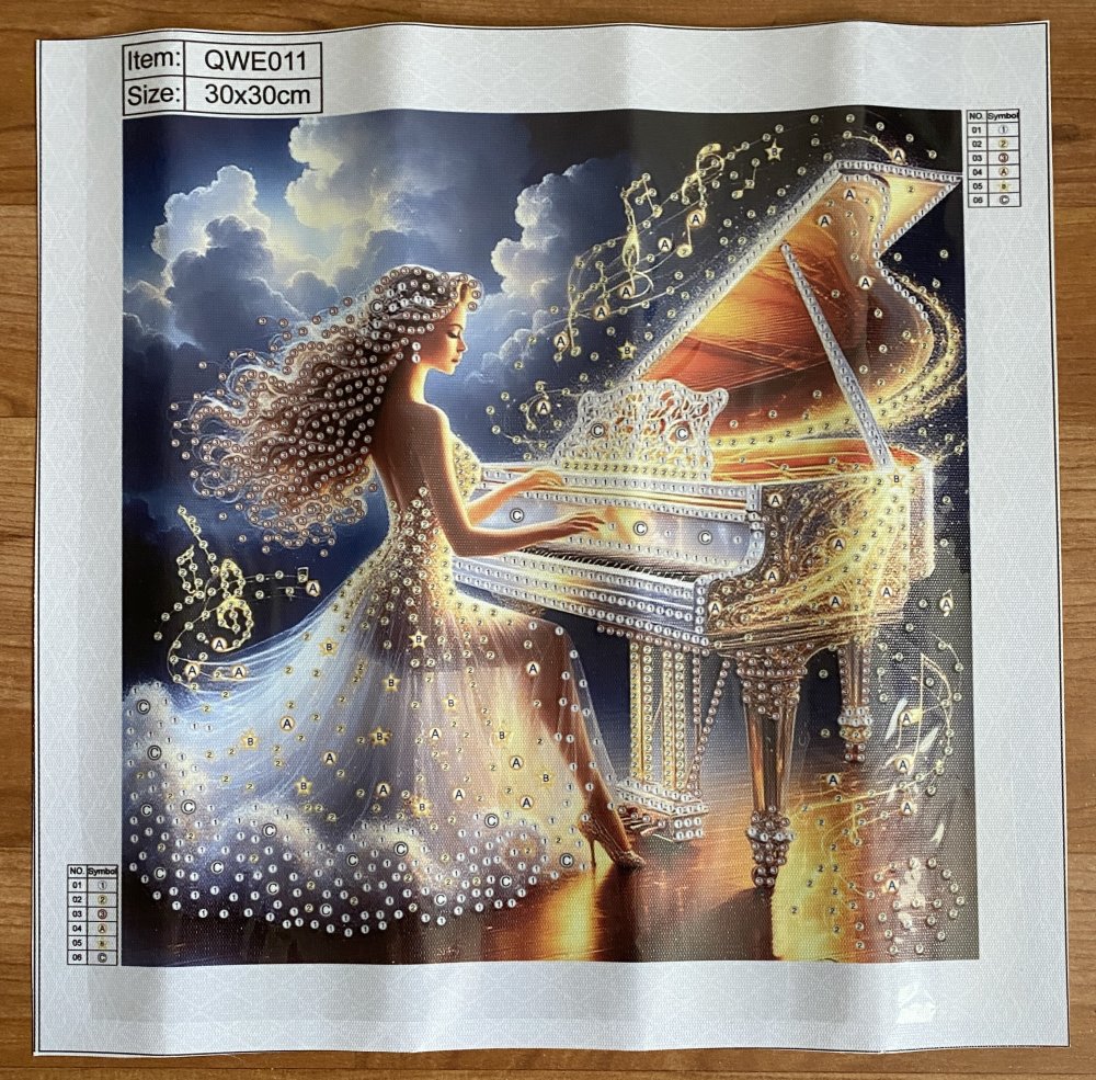 Kit diamond painting partiel à réaliser soi-même, format 30x30 cm ...