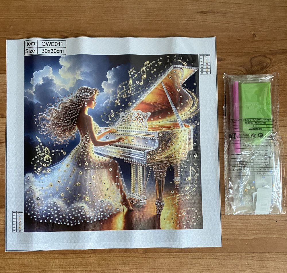 Kit diamond painting partiel à réaliser soi-même, format 30x30 cm ...