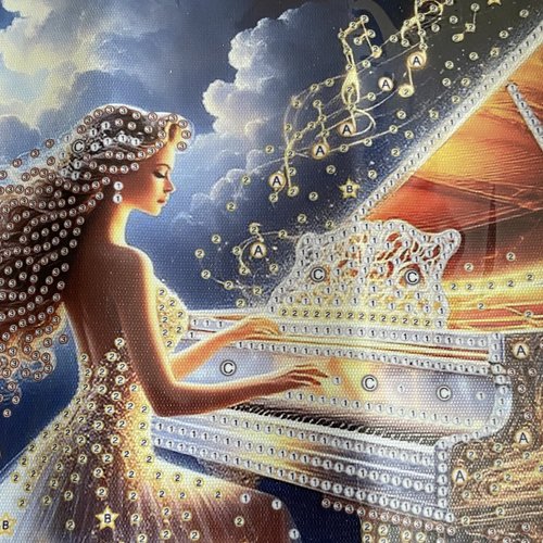 Kit diamond painting partiel à réaliser soi-même, format 30x30 cm ...