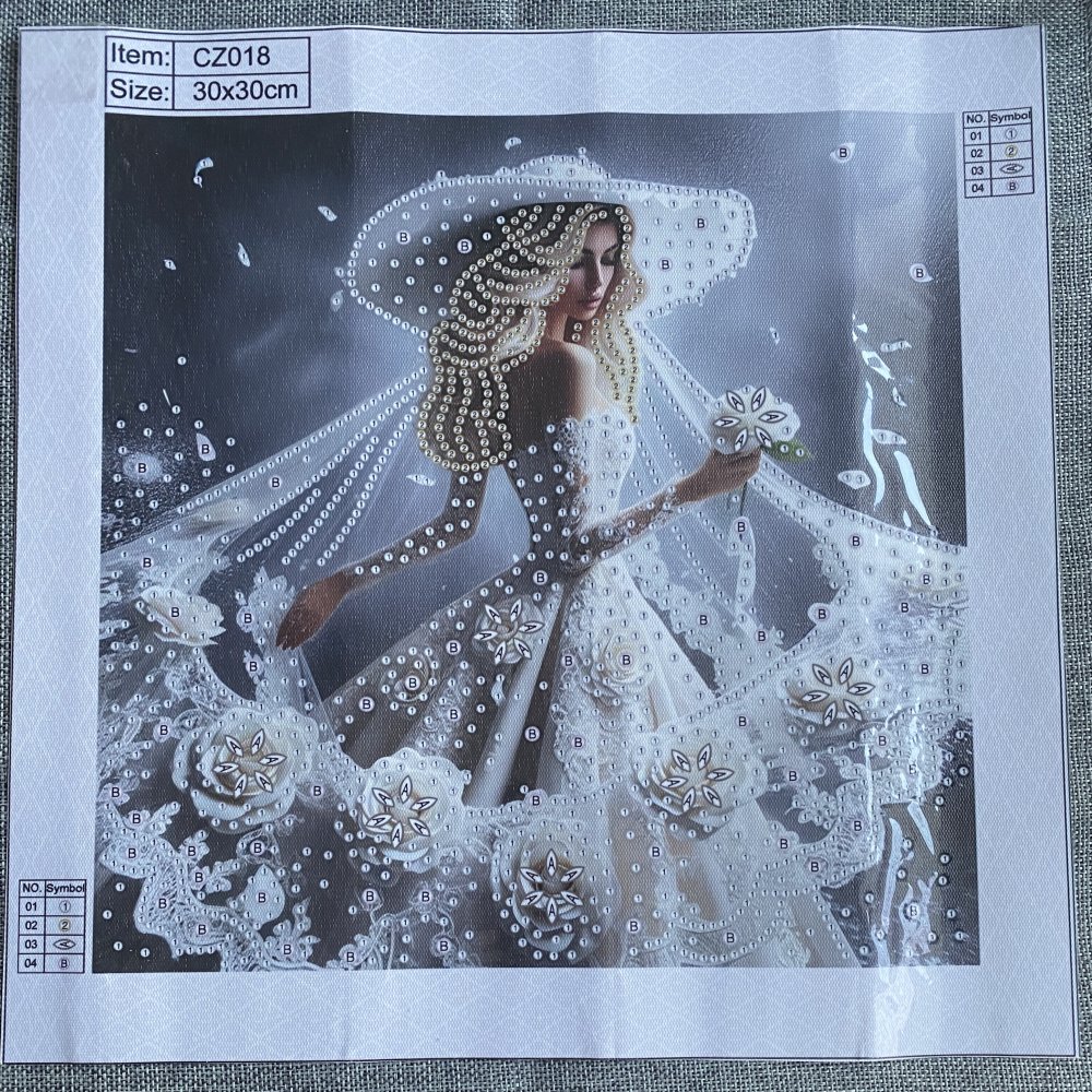 Kit diamond painting partiel à réaliser soi-même, format 30x30 cm ...